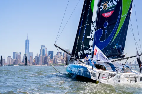 Breathtaking views in New York Harbor with IMOCA’s racing in front of ...